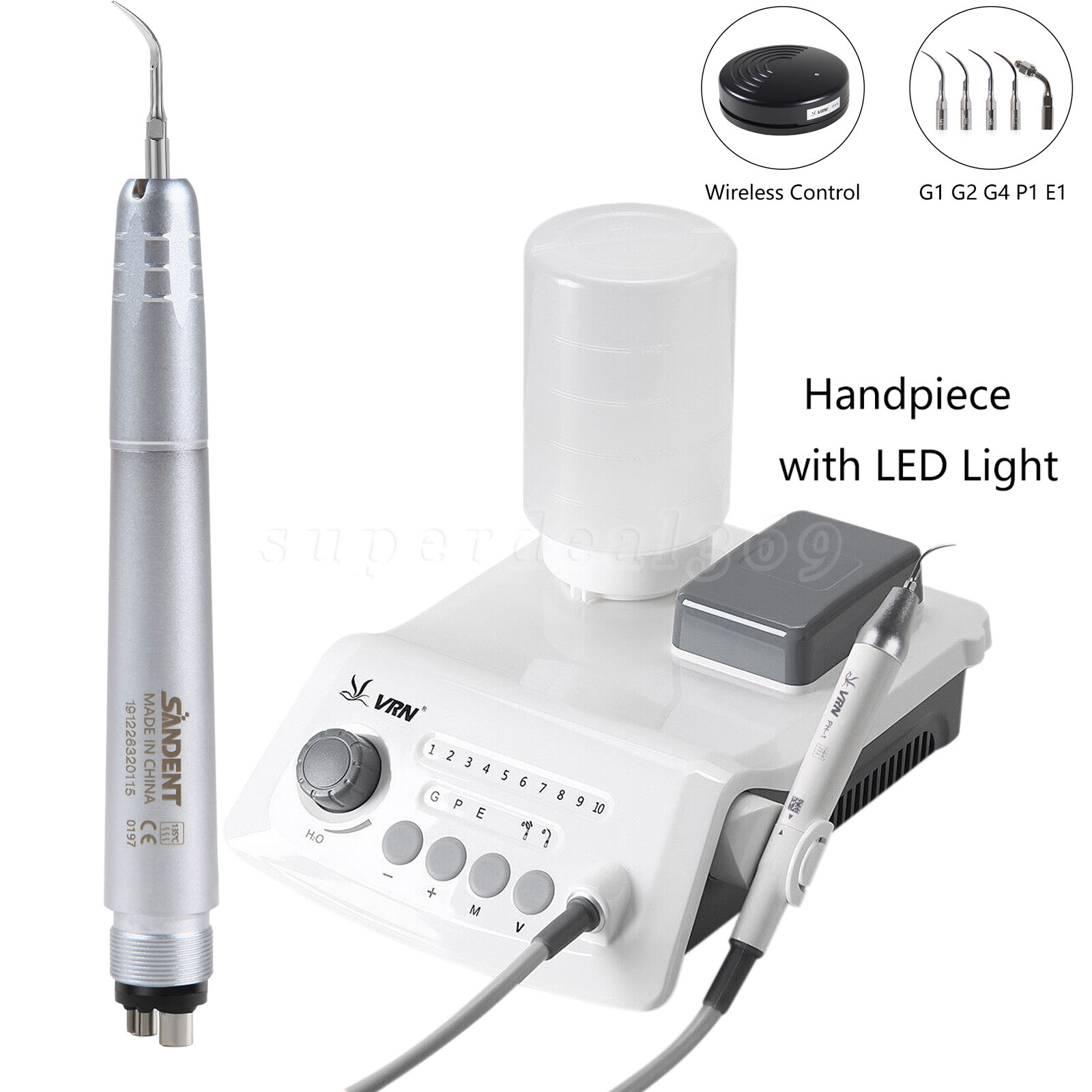 Dental Ultrasonic Scaler with LED Handpiece VRN-A8/Air Perio Scaler ...