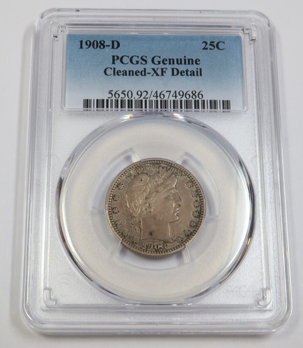 1908 D PCGS XF Detail | Barber Quarter - 25c US Coin #42326A | eBay