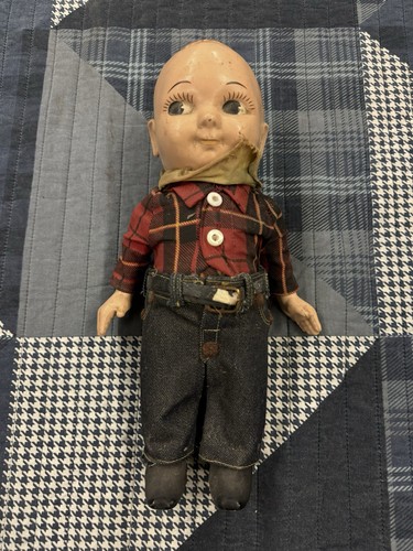 Vintage Buddy Lee Cowboy Doll 1950’s Lee Jeans Denim Original Plastic ...