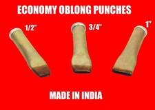 12pcs Hollow Steel Leather Hole Punch Set DIY Tool Oblong Working Belts ...