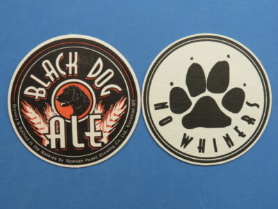 Beer Coaster: SPANISH PEAKS Brewing Co Black Dog Ale ~ Bozeman, MONTANA ...