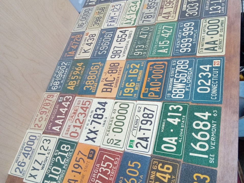 Wheaties General Mills Miniature License Plates 1963 & 64 Lot of 51 w ...