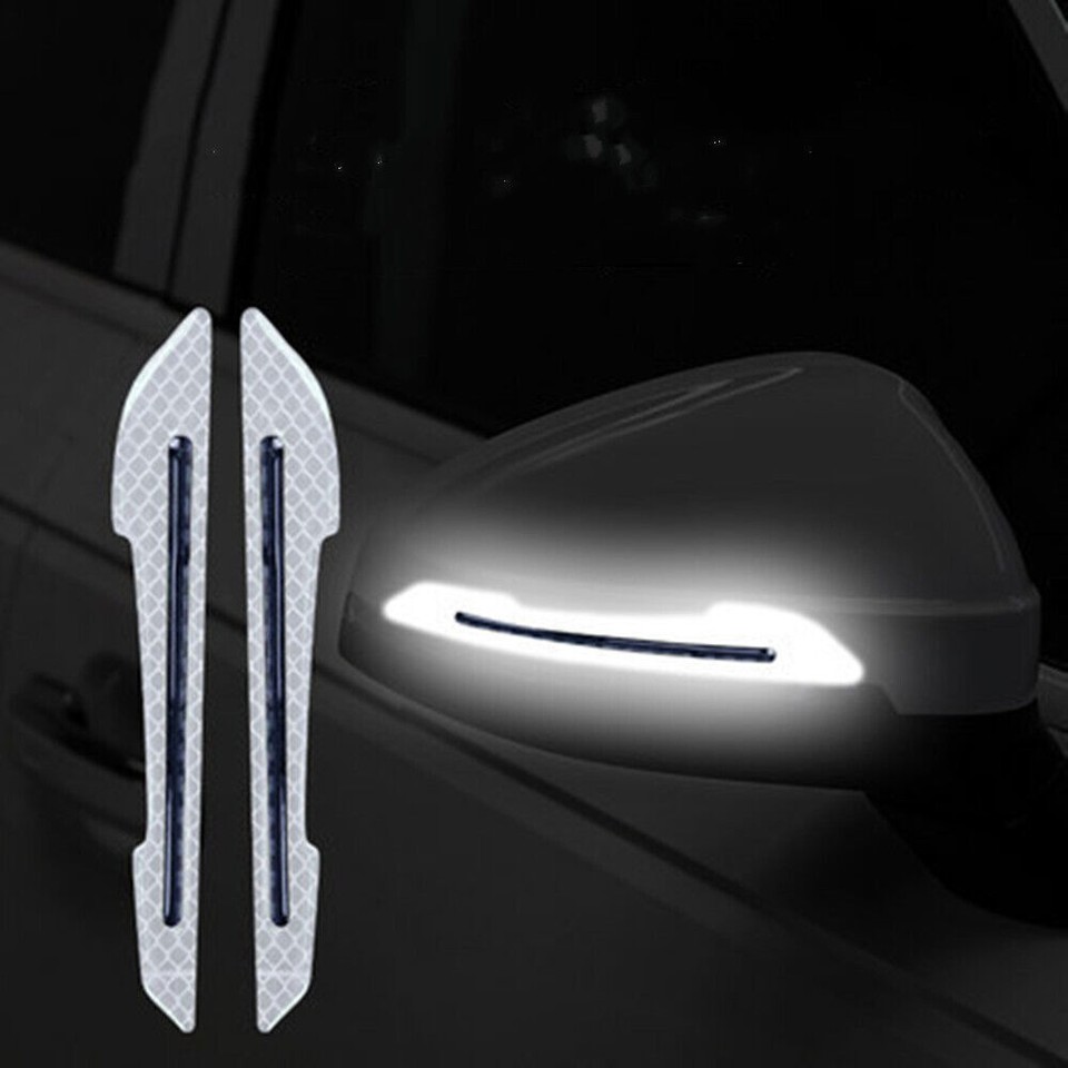 Carbon Fiber Car Side Mirror Warning Reflective Sticker Trim Auto ...