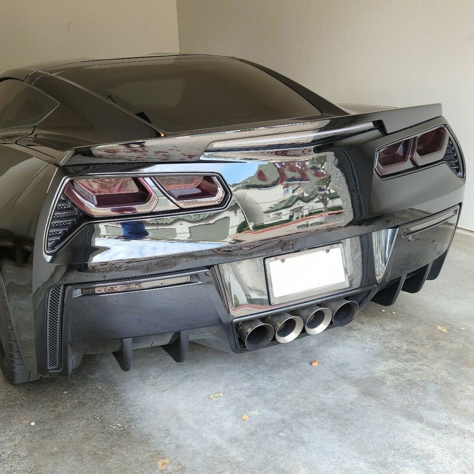 New Rear Bumper Air Diffuser Fin Body Kit For 14-20 Chevrolet Corvette ...