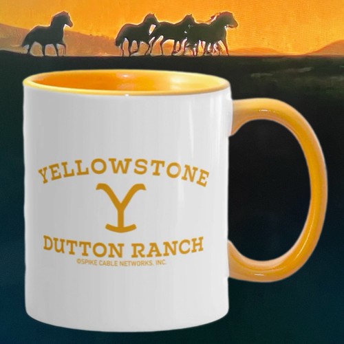 YELLOWSTONE Branded Y Dutton Ranch Two-Tone Coffee Mug • Official ...