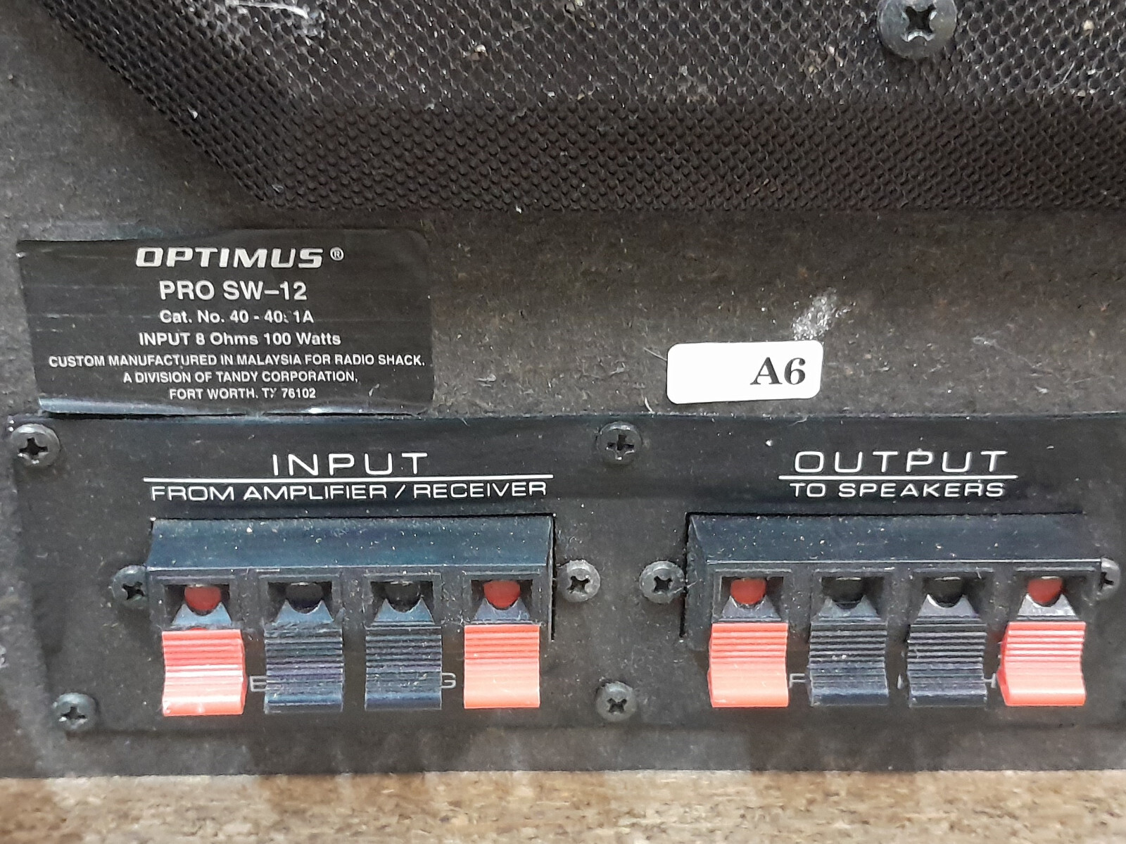 Optimus Pro SW-12 Subwoofer System | eBay