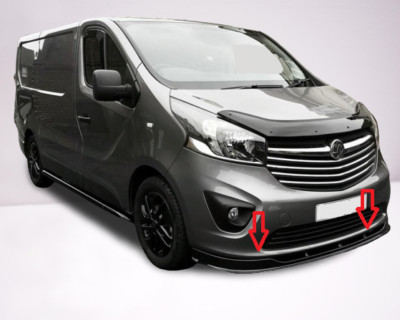 LOWER FRONT ABS GLOSS BLACK SPLITTER BUMPER LIP FOR RENAULT TRAFIC 2014 ...