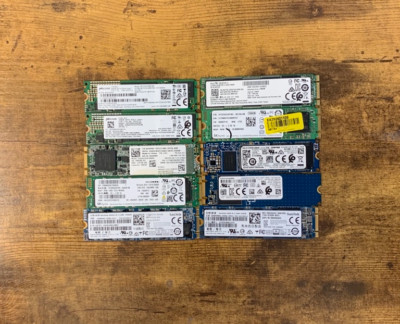 [ BULK LOT of 10] M.2 256GB SSD Various SAMSUNG HYNIX SANDISK TOSHIBA ...