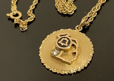 10K Solid Yellow Gold Diamond Bell Telephone Co Employee Service ...