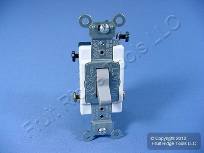 Leviton Gray 3-Way COMMERCIAL Grade Toggle Wall Light Switch 20A Bulk ...