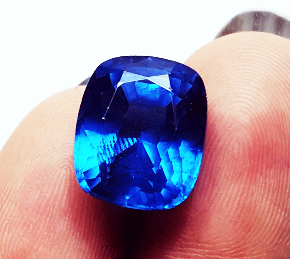 11 to 12 Ct Cushion Shape Natural Blue Sapphire Loose Gemstones ...
