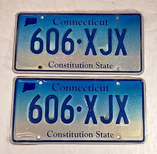 Pair Ct Conn Connecticut Expired 2006 License Plate | eBay