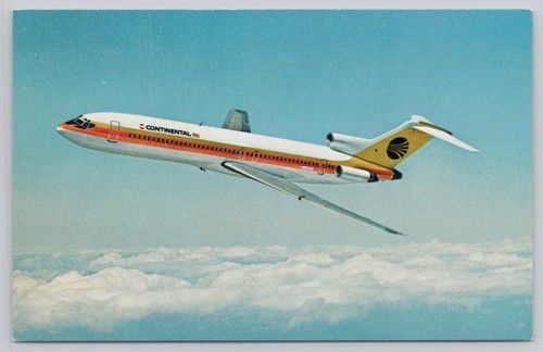 Continental Airlines Boeing 727 Jet Aircraft Airline Issued, Vintage ...