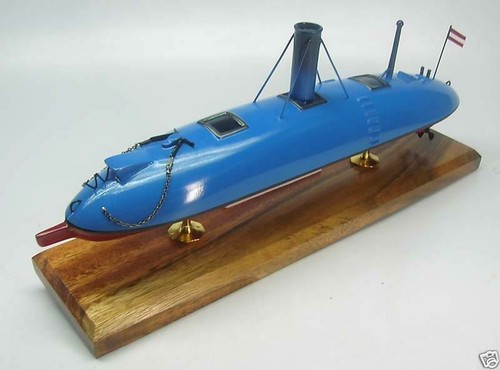 CSS Manassas Ship Civil War Steam Submarine Desktop Wood Model Big New ...