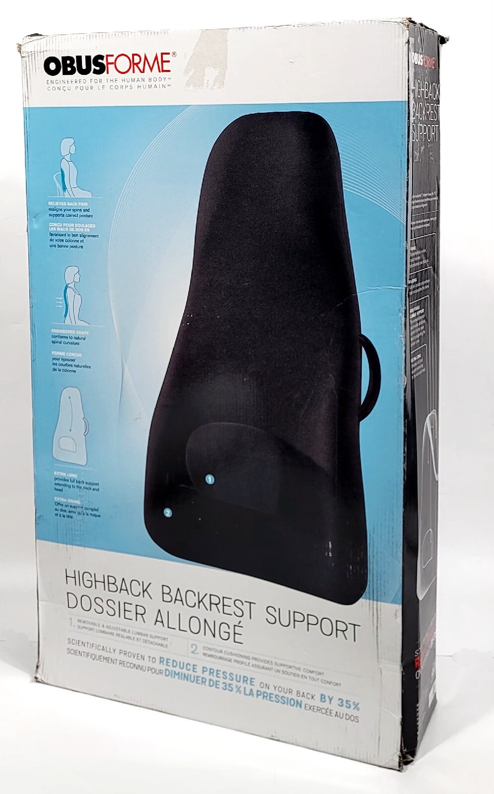 OBUSFORME Highback Backrest SUPPORT Portable High BACK Rest Dossier ...