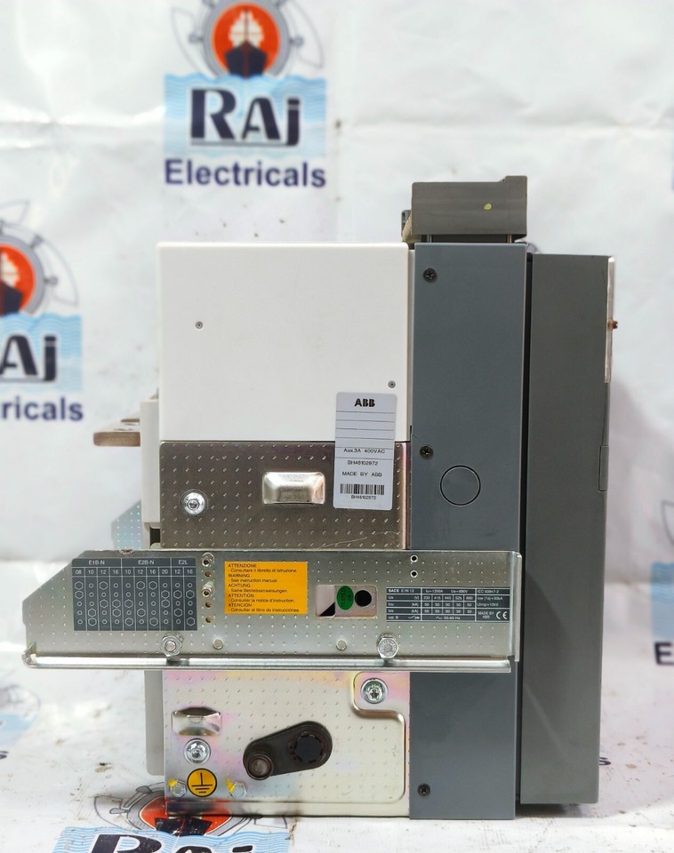 ABB SACE E1N 12 PR121/P AIR CIRCUIT BREAKER 1250A 3 POLE 12kV 220-240V ...