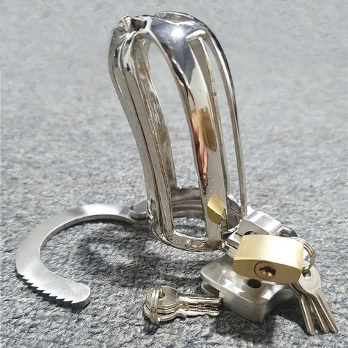 New Male Chastity Device Lock Stainless Steel Adjustable Rings Cage | eBay
