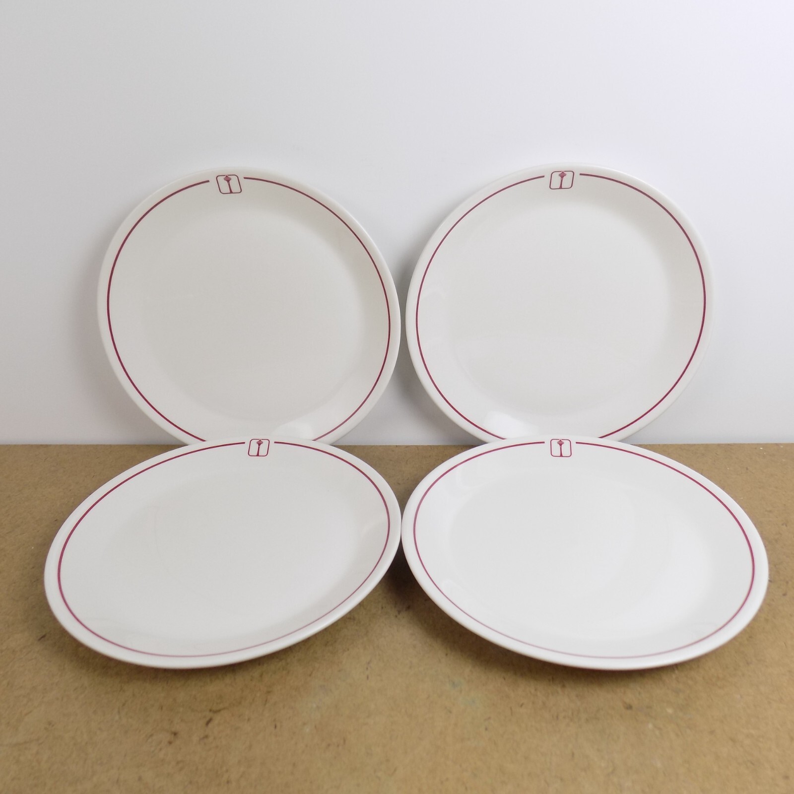 4 Syracuse Restaurant China 8" Salad Plates CN Tower? Space Needle? | eBay