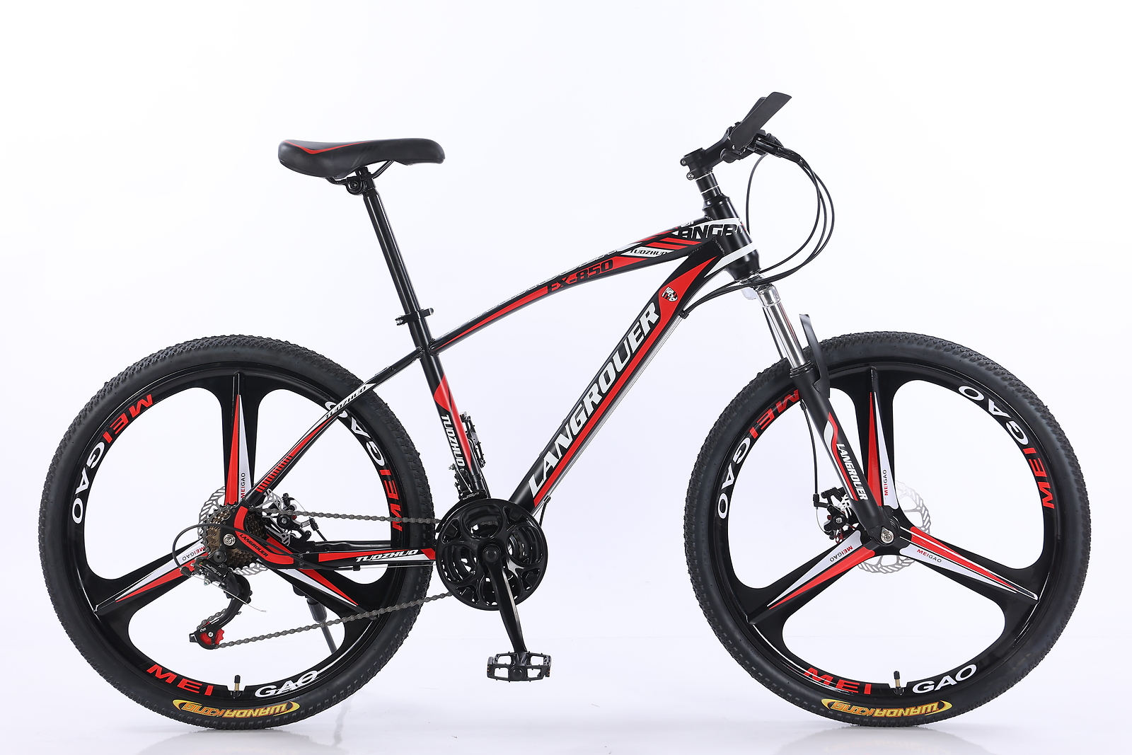 LANGROUER 26" 21 Speed Mountain Bike 26 inch 3 Spoke Wheels Bicycle ...