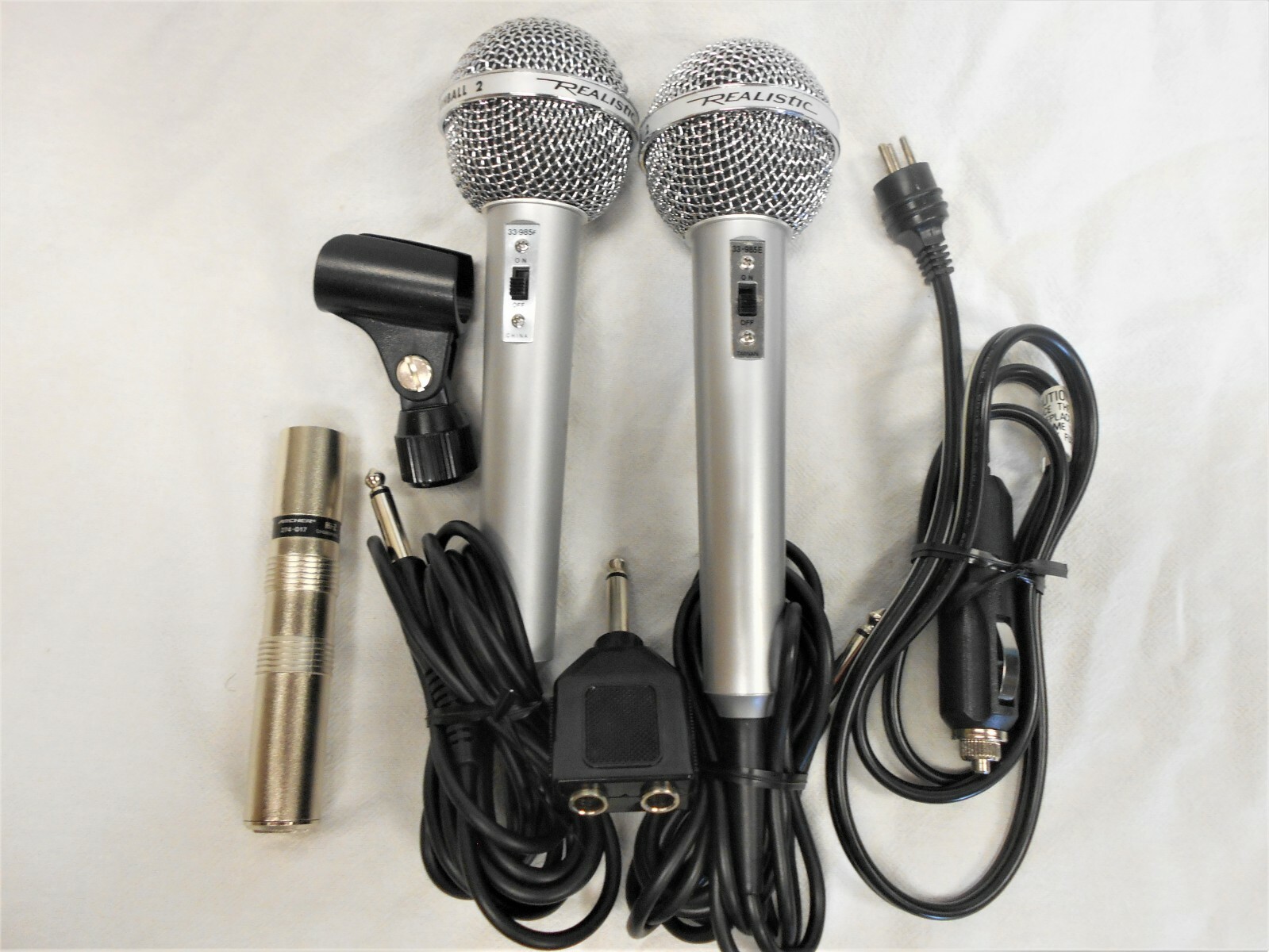 Realistic Omnidirectional 600 OHMS Highball 2 Microphone LOT of Two ...