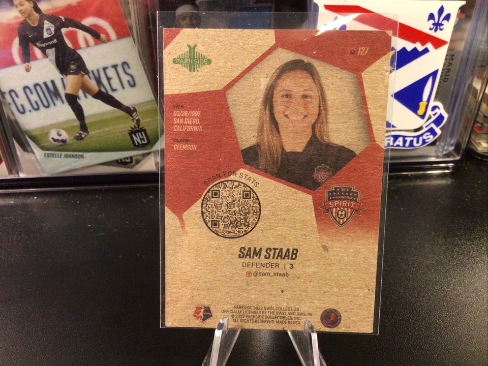 2022 PARKSIDE NWSL VINTAGE STOCK PARALLEL #127 SAM STAAB WASHINGTON ...