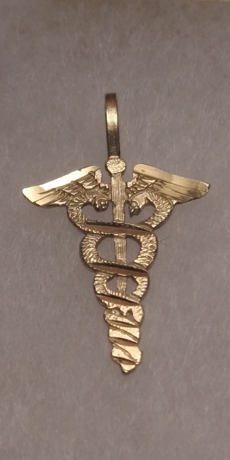 Vintage 14K Gold ~CADUCEUS MEDICAL PROFESSION SYMBOL~… - Gem