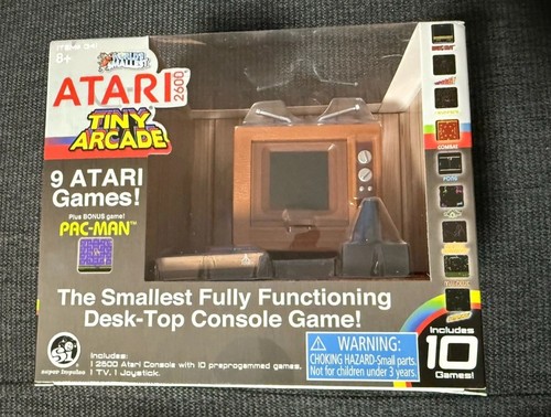 Atari 2600 Tiny Arcade Worlds Smallest Mini Micro Console TV 10 Games ...