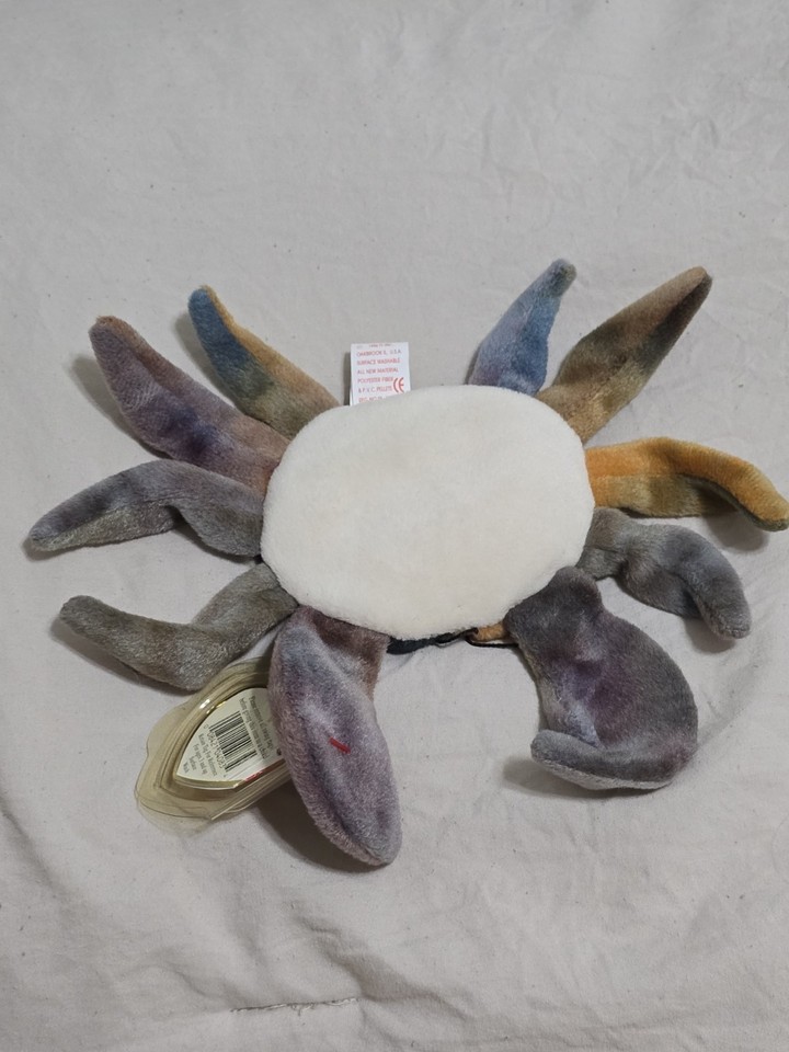 Ty Beanie Babies Claude the Crab with PVC pellets and tag errors mint ...