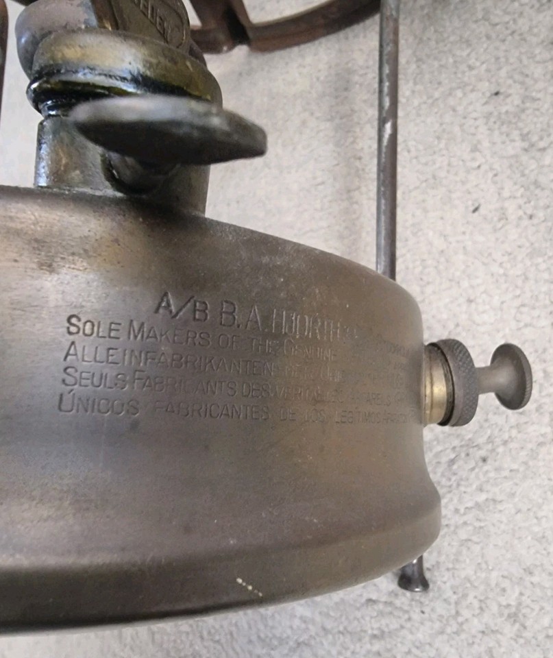 Vintage Original Primus No 1 Brass Camping Paraffin Stove. | eBay UK