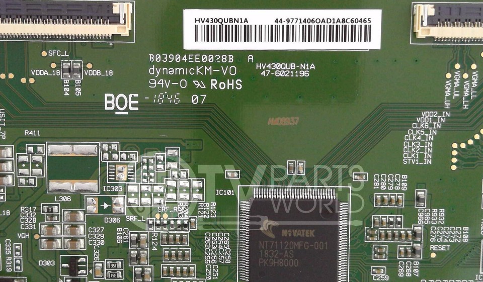 Hisense 43R6E T-Con Board 47-6021196 HV430QUB-N1A, HV430QUBN1A | eBay