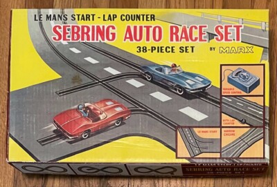 1960s Marx "Le Mans Start SEBRING AUTO RACE SET" Slot Car Set | eBay