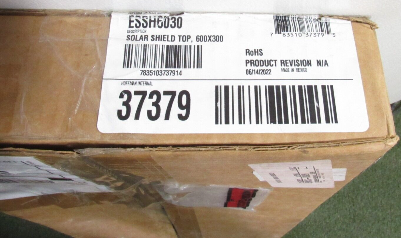 Hoffman ESSH6030 Solar Shield Top, Fits 600x300mm, Gray, Aluminum [CTA ...