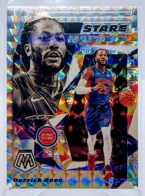 2019-20 Mosaic Stare Masters Silver Prizm- Derrick Rose Detroit Pistons ...
