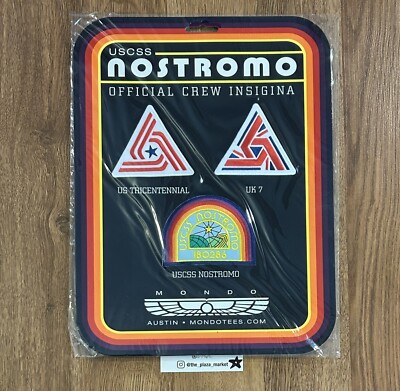 Mondo Alien USCSS Nostromo Official Crew Insignia Patch Set rare pop up ...