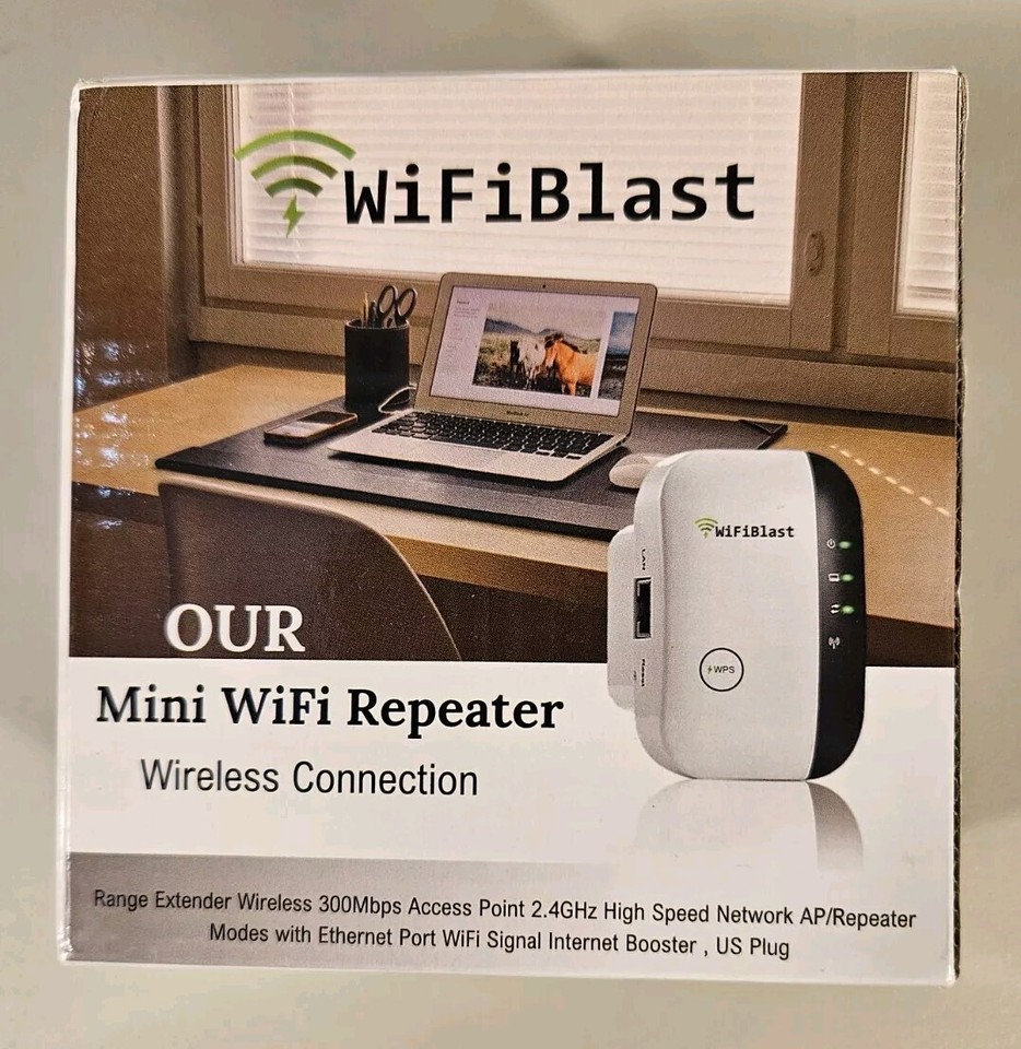 300Mbps WiFi Blast Wireless Repeater Range Extender WifiBlast Amplifier ...
