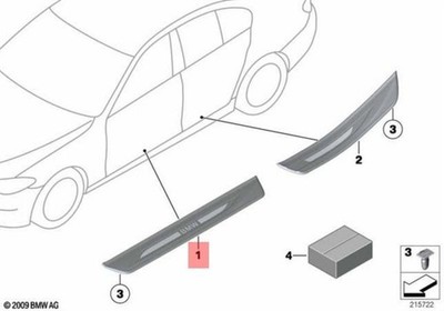 Genuine BMW Illuminated Door Sill Strip Front Left F10/F11 5 Series ...