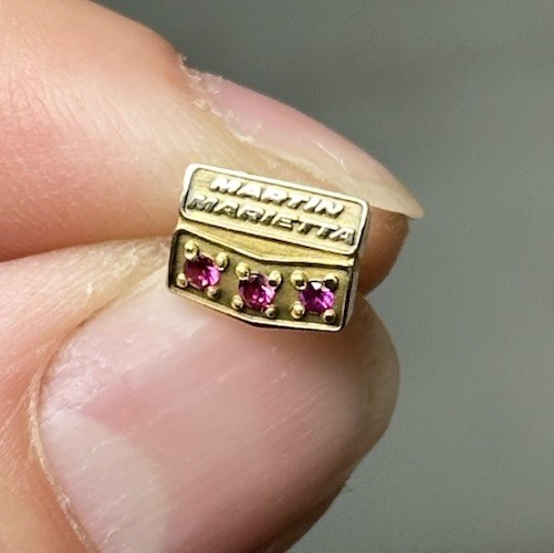 Vintage 10k Gold Martin Marietta Gold Aviation Aerospace Award Pin 3 ...