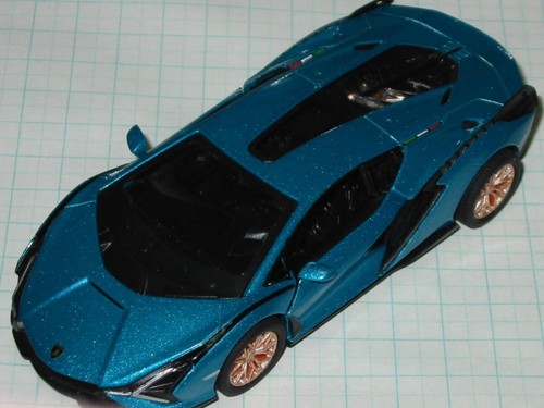 Kinsmart Pullback Car Minicar Lamborghini Cyan Fkp 37 Hybrid Sin | eBay
