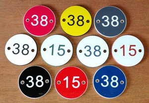 Table number discs variuos colours acrylic plaques | eBay