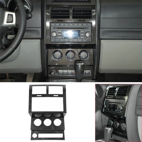 Carbon Fiber ABS Center Console Control Panel Trim Fit For Dodge Nitro ...
