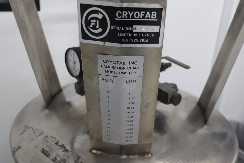 Cryofab CMSH 30 Liquid Helium Dewar | eBay