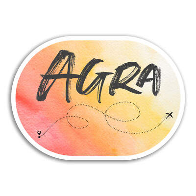 2 x 10cm Agra City Vinyl Stickers - India Travel Sticker Luggage Laptop ...