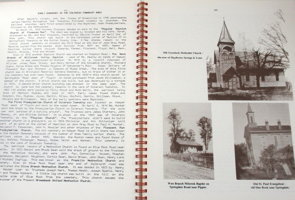 Colerain Township Revisited 1794 1994 Cincinnati Ohio Dunlap Bevis ...