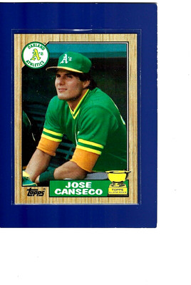 1987 JOSE CANSECO A's Topps Rookie Cup ERROR TOPPS BASEBALL #620 CARD ...