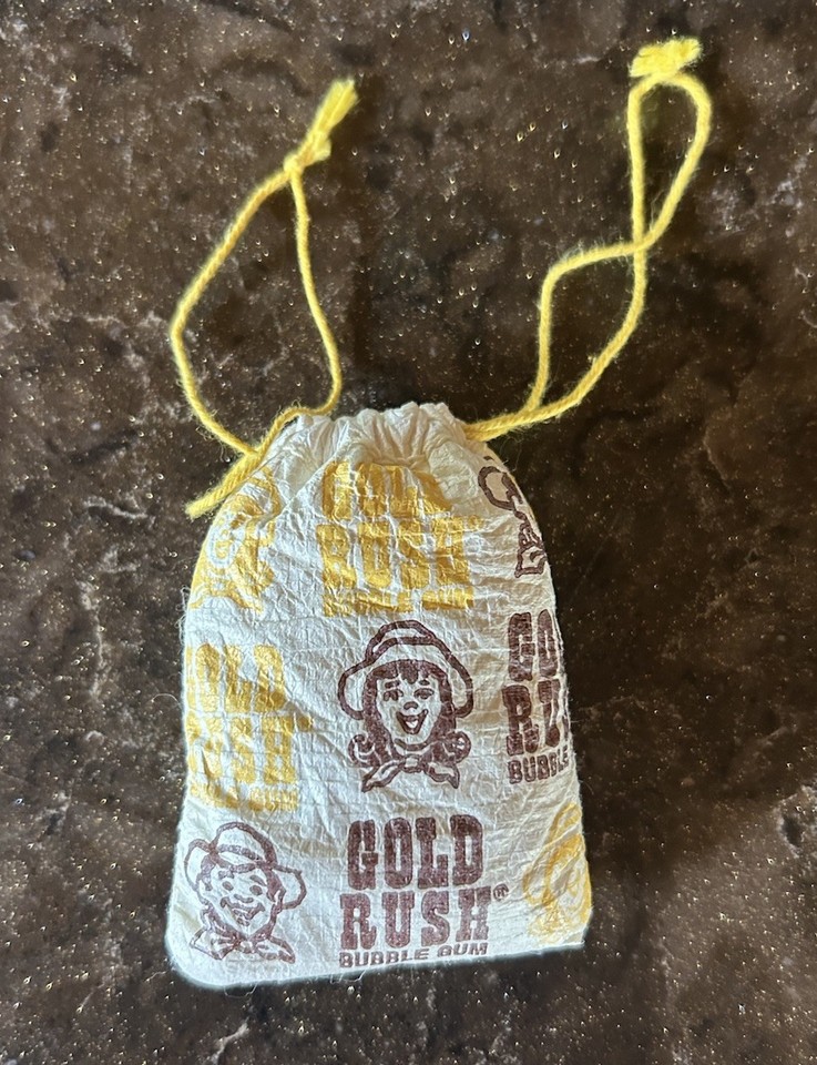 Vintage 1973 Topps GOLD RUSH Bubble Gum Nuggets Drawstring Bag Pouch Sack Pack | eBay