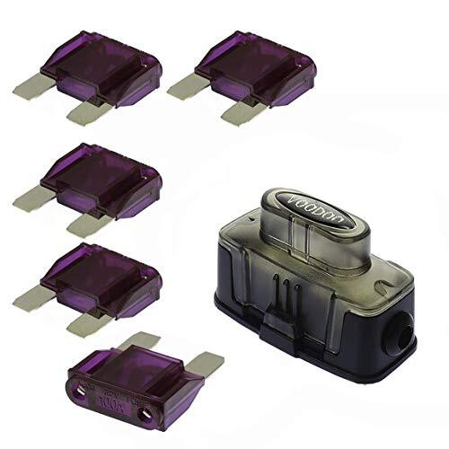 Maxi Inline Fuse Holder Fuseholder Vo doo 4 6 8 Gauge w/ 5ea 100 amp ...