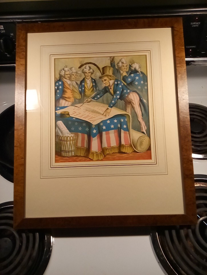 Uncle Sam Patriotic Letter Yankee Doodle Chromolithograph Print ...