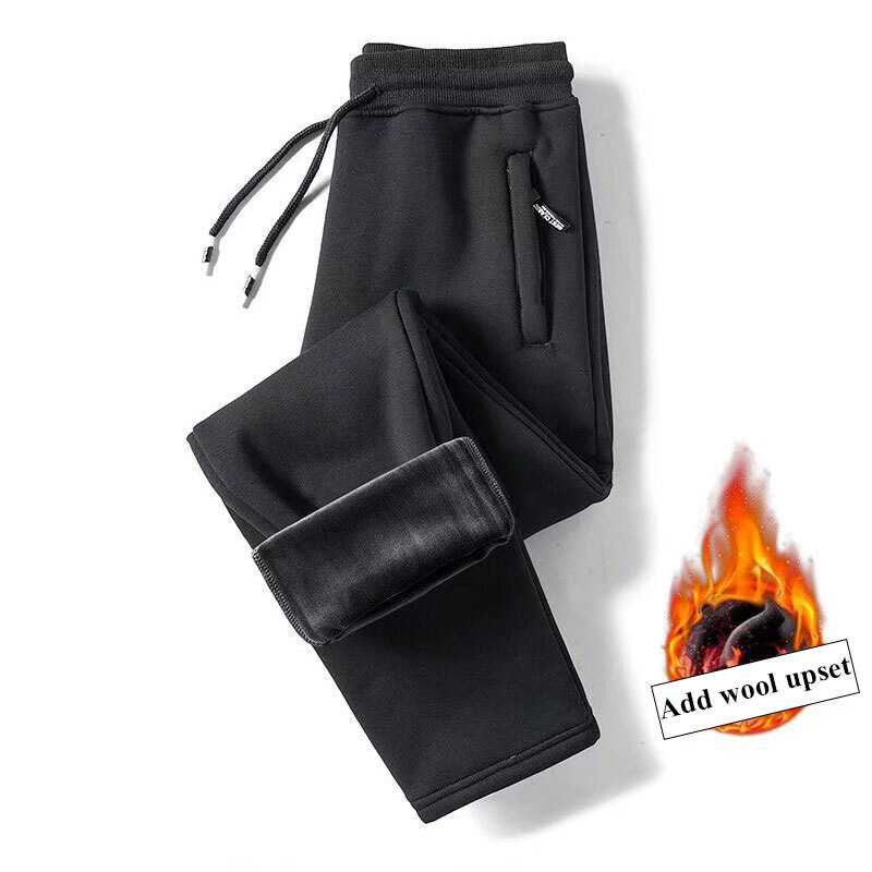 Mens Thermal Fleece Lined Elasticated Sport Joggers Winter Thick ...