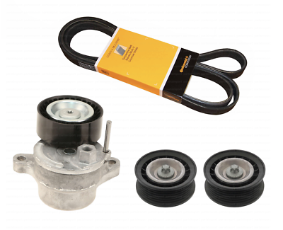Drive Belt Kit with Tensioner & Idler Pulleys OEM for Mercedes E350 ...