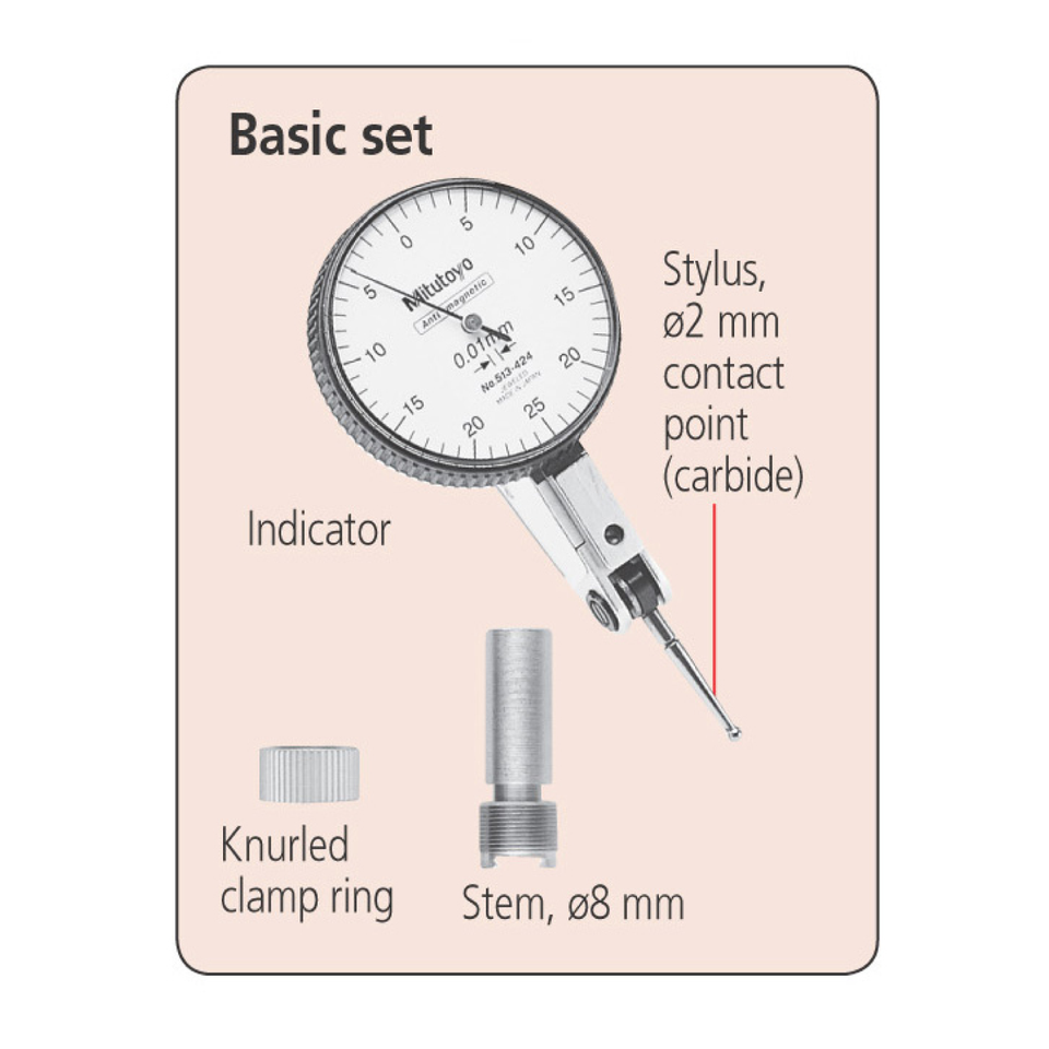 Mitutoyo Dial Test Indicator Long Range Jeweled Bearing 1.5mm Range / 0 ...